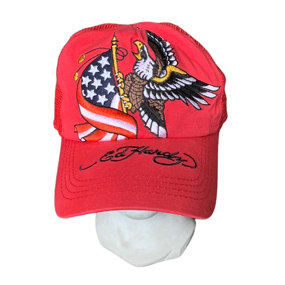 Ed Hardy | Accessories | Vtg 9s Y2k Ed Hardy Trucker Snapback Hat ...